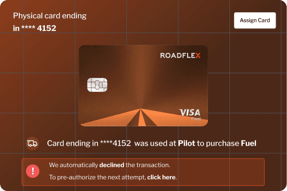 RoadFlex - A fuel card accepted at all fuel stations